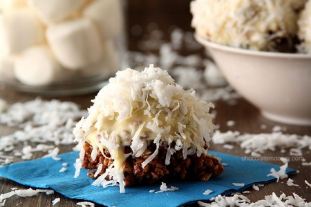 Big Rice Crispy Treat Snowballs