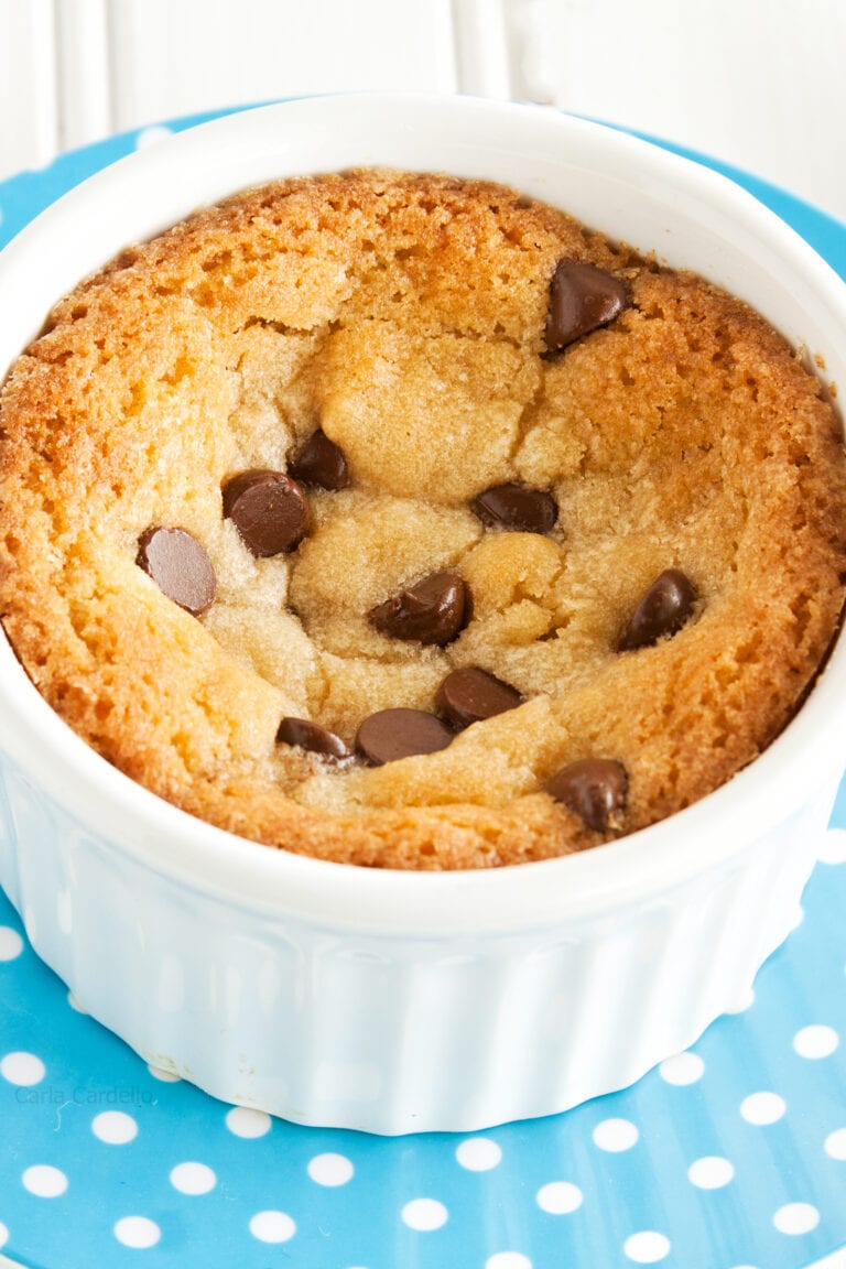 Single Serve Chocolate Chip Cookie - Homemade In The Kitchen