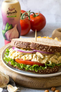 Garlic Hummus Chicken Salad Sandwiches - Homemade In The Kitchen