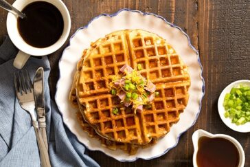 Ham and Cheese Waffles - Homemade In The Kitchen