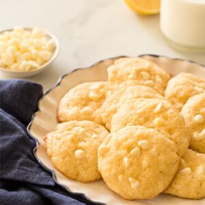 Lemon White Chocolate Chip Cookies - Homemade In The Kitchen