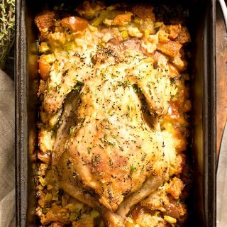 Stuffed Cornish Hen (Thanksgiving For Two) Homemade In Kitchen