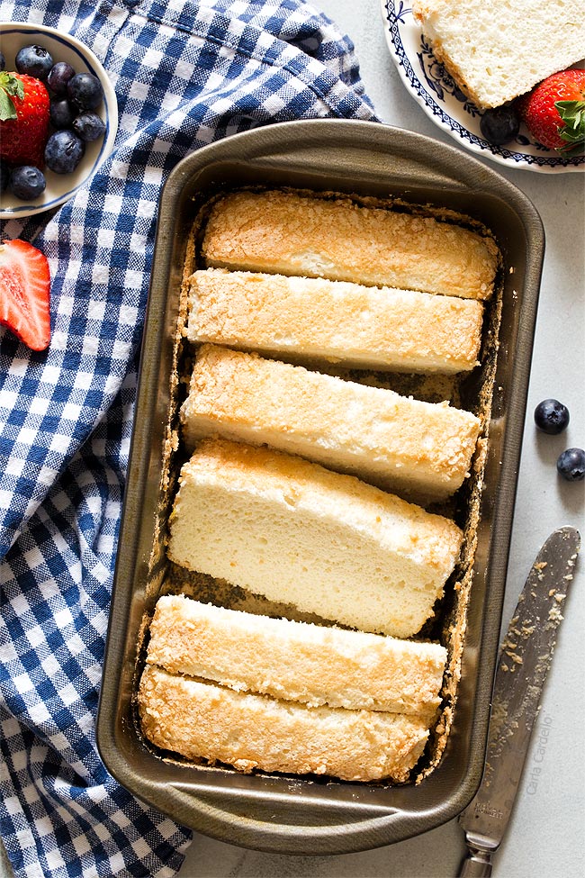 Angel Food Cake In A Loaf Pan Homemade In The Kitchen Angel Food Cake In A Loaf Pan Homemade In The Kitchen