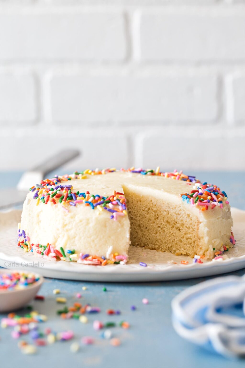 Small Vanilla Cake Recipe (6 Inch) - Homemade In The Kitchen