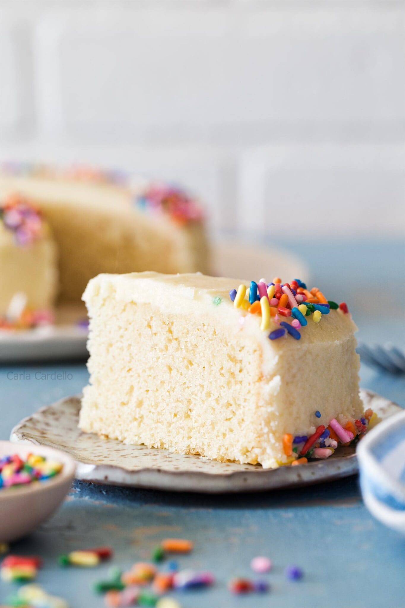 Small Vanilla Cake Recipe (6 Inch) - Homemade In The Kitchen