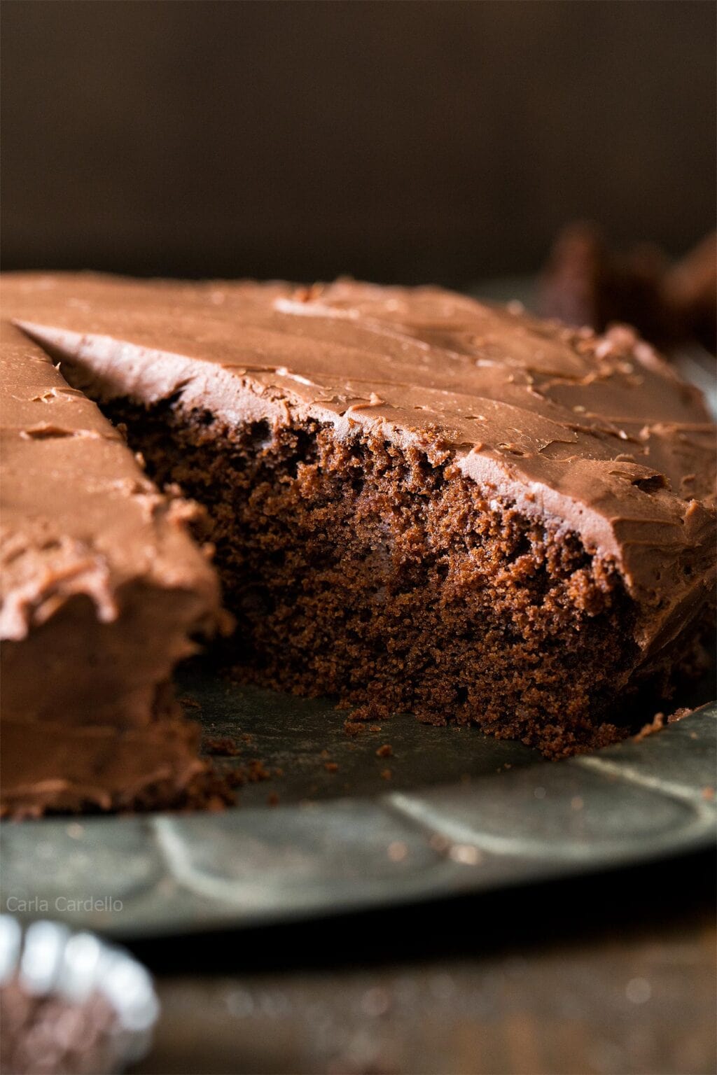 One Layer Chocolate Cake (8 Inch) - Homemade In The Kitchen