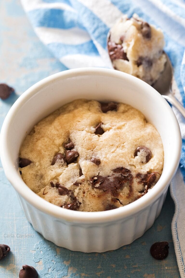 Microwave Chocolate Chip Cookie - Homemade In The Kitchen