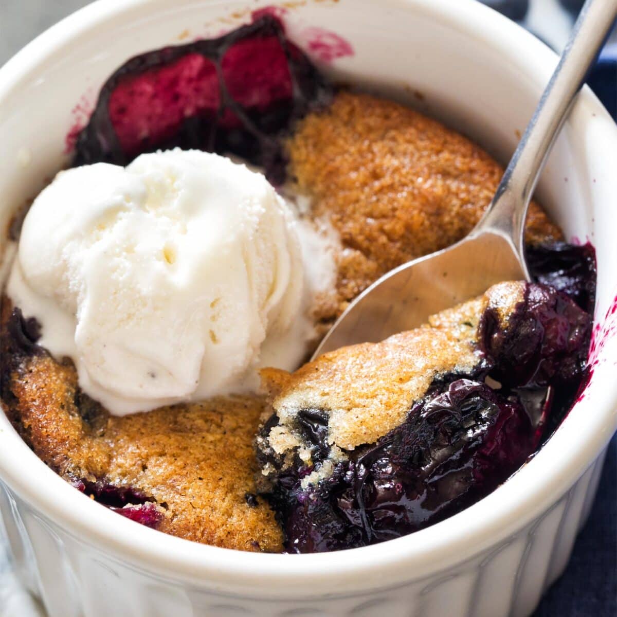 Blueberry Cobbler For Two - Homemade In The Kitchen
