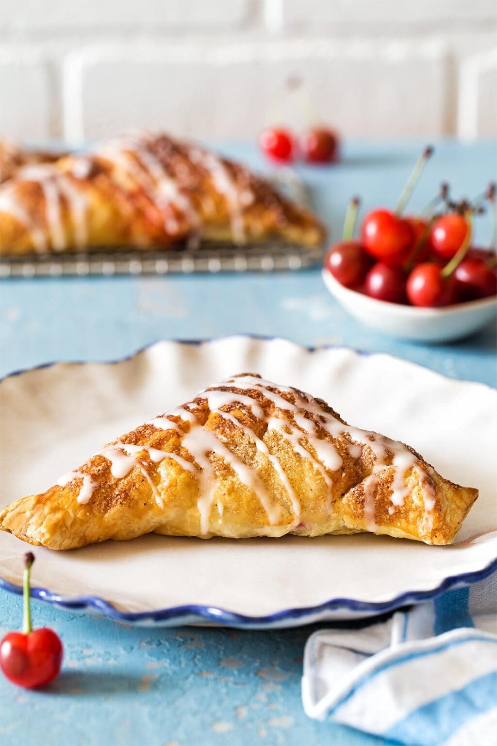 Cherry Turnovers (With Puff Pastry) - Homemade In The Kitchen