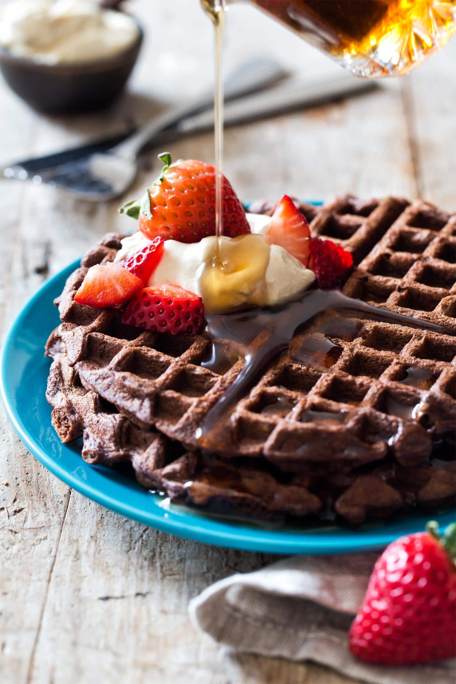 Chocolate Waffles - Homemade In The Kitchen